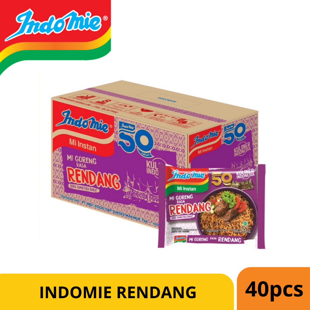 Jual Indomie Rendang 1 Dus Isi 40pcs/ Indomie Goreng 1dus | Shopee ...