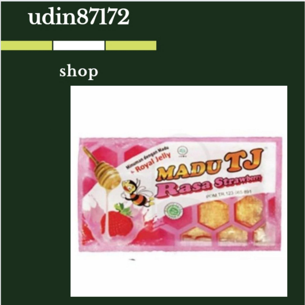 Jual madu tj sachet varian rasa strawberry madu + royal jelly | Shopee ...