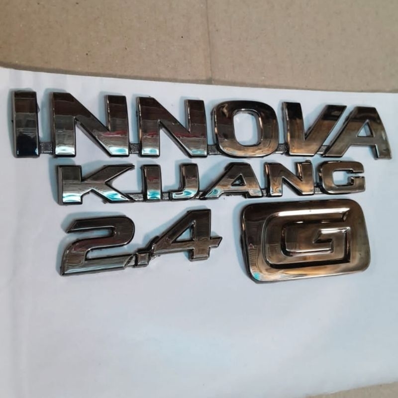 Jual Emblem tulisan innova reborn INNOVA KIJANG TYPE 2.4 G BLACK CHROME ...