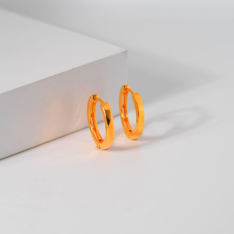 Jual Anting Emas Jepret Bulat Polos - Toko Emas Gadjah | Shopee Indonesia
