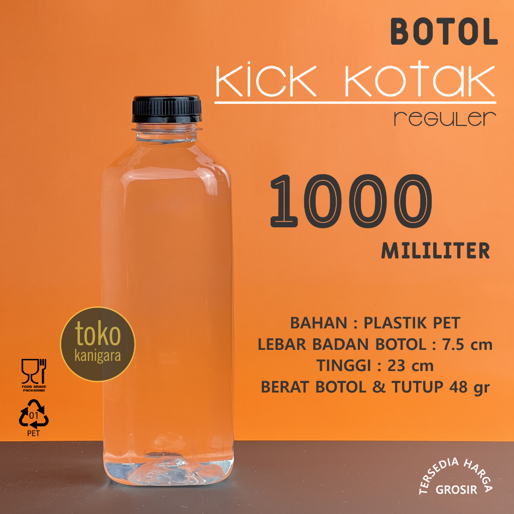 Jual BOTOL KICK 1000 ml - Botol Plastik 1000 ml | Shopee Indonesia
