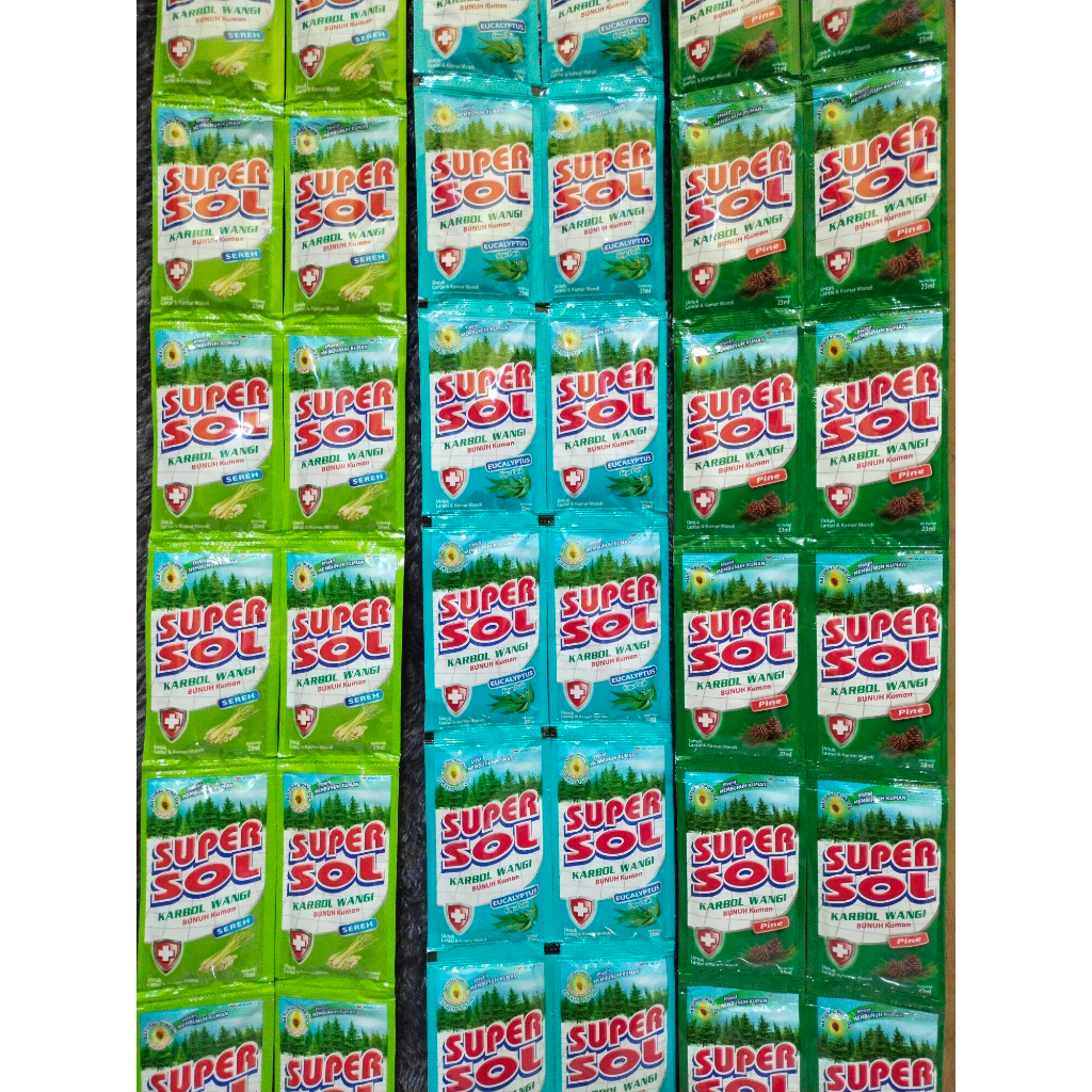 Jual 1 Renceng Supersol Karbol Wangi 12 Sachet 22 ML | Shopee Indonesia