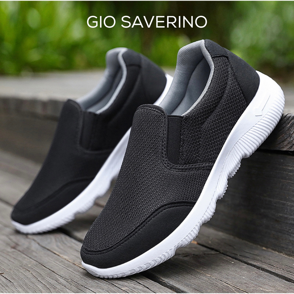 Jual Gio Saverino Sepatu Casual Pria Slip On Tapak Lentur Anti Slip Tom ...
