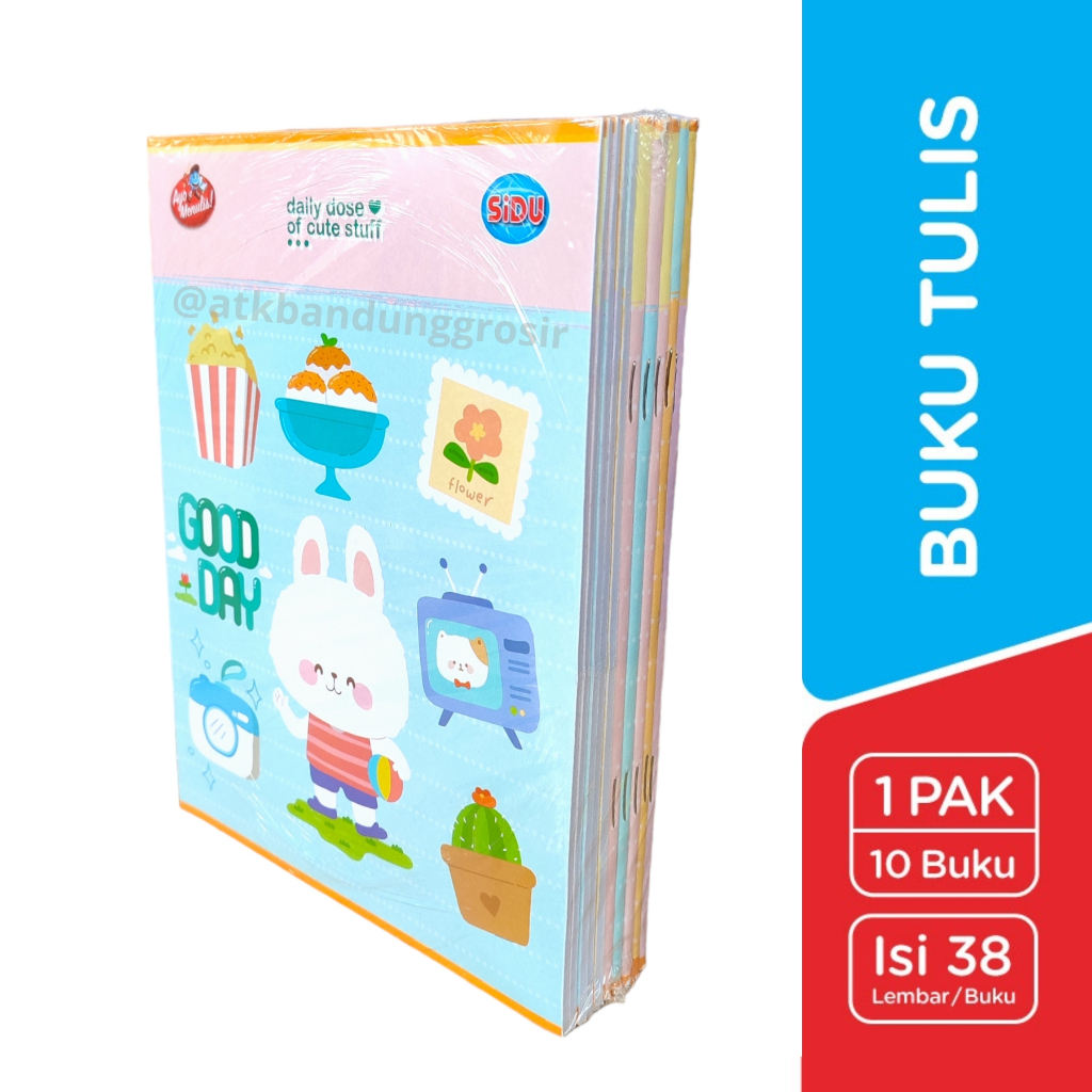 Jual Buku Tulis Merek Sidu Isi 38 Lembar 1 Pak Isi 10 Buku | Shopee ...
