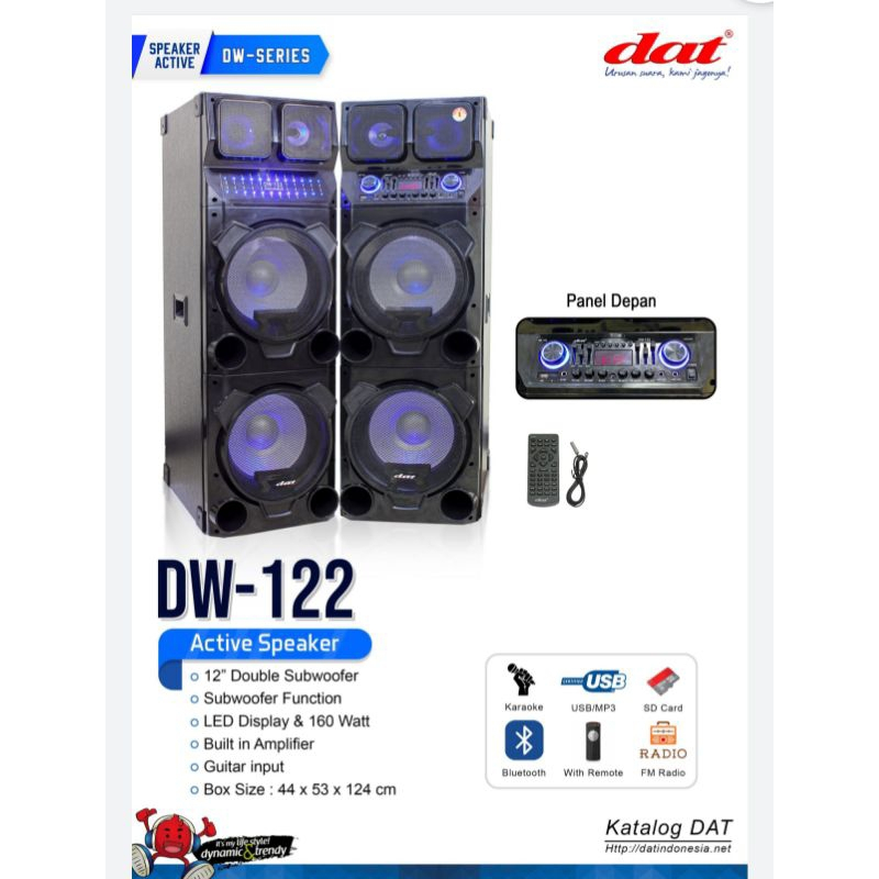 Jual Speaker Aktif Pasif DAT DW122 12 Inc x4 Bluetooth | Shopee Indonesia