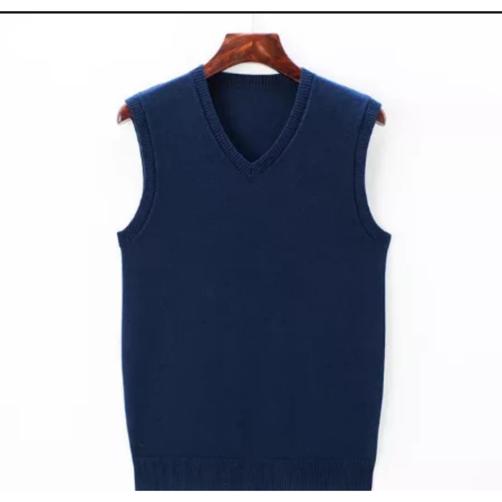 Jual Rompi Rajut Pria Korean Style - Rompi rajut polos - vest knit ...