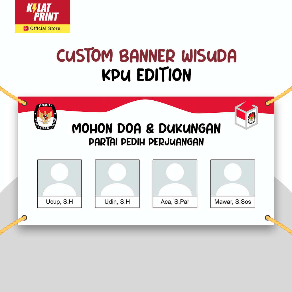 Jual Custom Banner Ultah Hadiah Sidang Wisuda Design Pemilu Edition ...