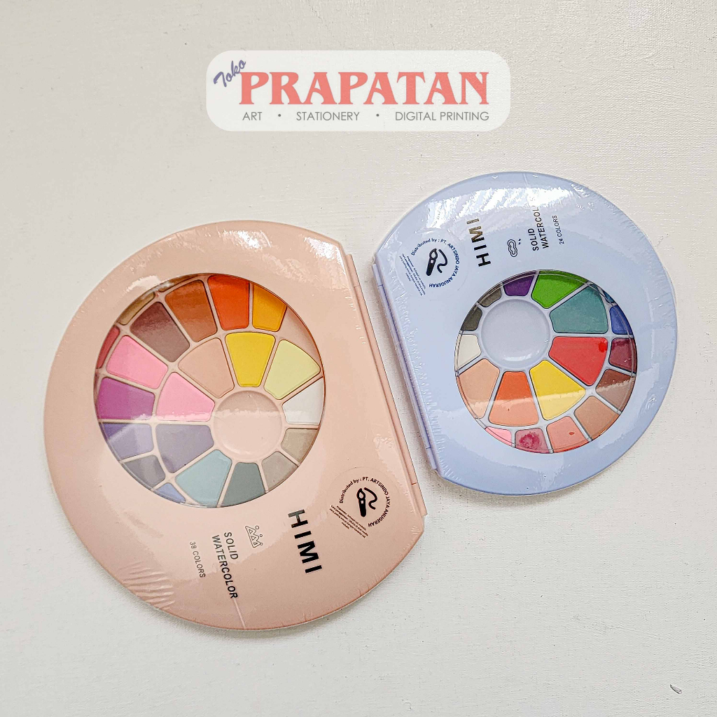Jual Miya Himi Watercolor Block 24/38 Color | Cat Air Set | Shopee Indonesia