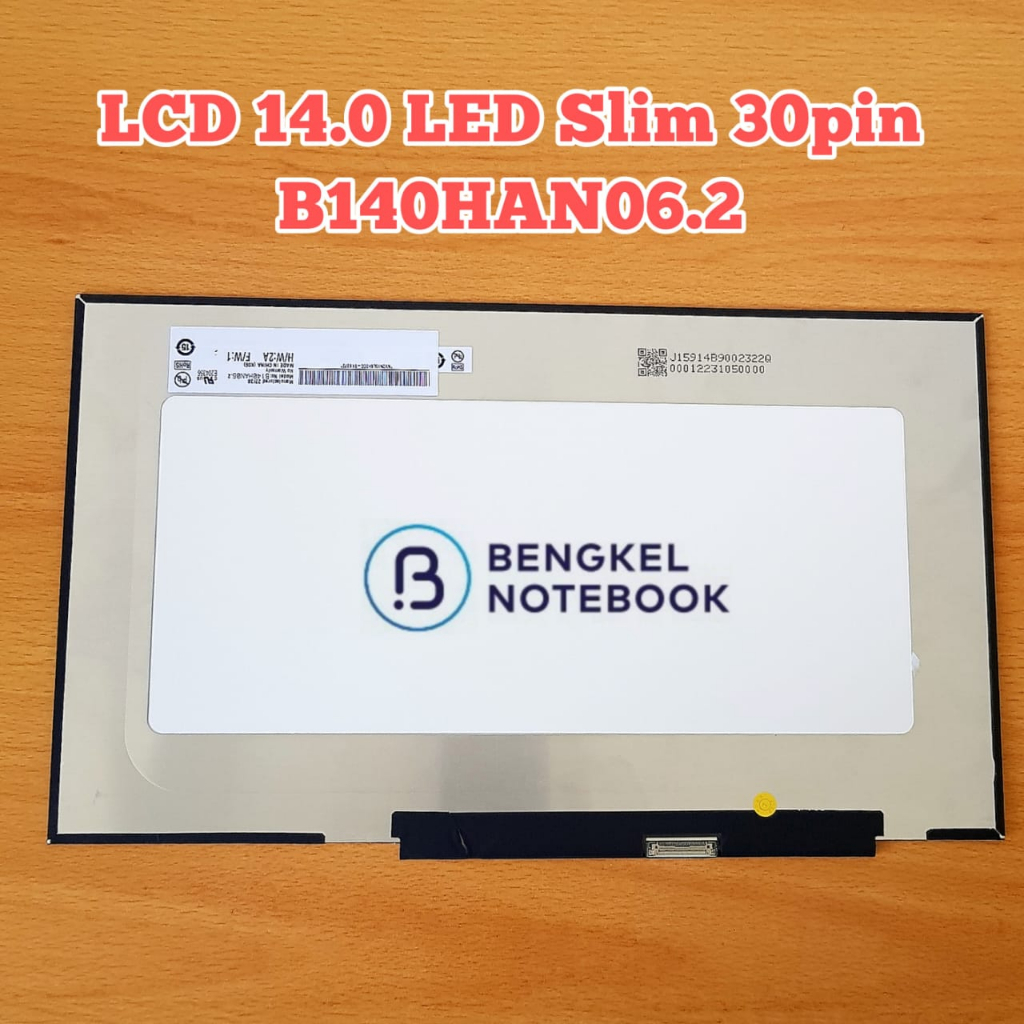 Jual LCD 14.0 LED Slim 30pin No Kuping Inverter Kecil B140HAN06.8 ...