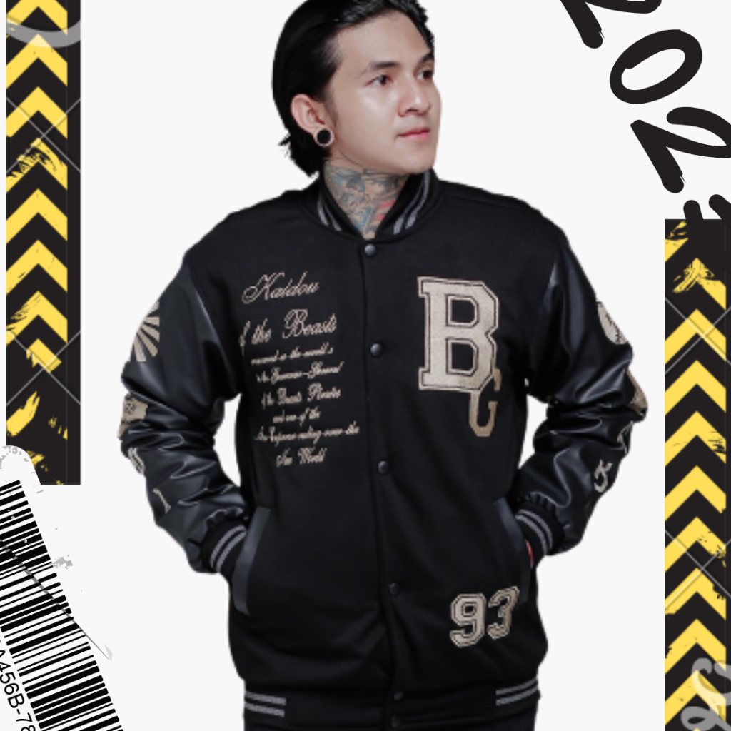 Jual Jaket Pria Cowok Laki Laki Baseball Varsity Jacket Kulit Touring ...