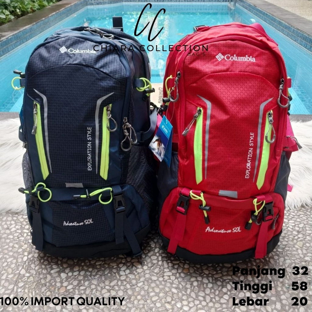 Jual Tas Ransel Carrier 50 Liter Pria Backpack Hiking Gunung Outdoor Columbia Premium Import ...