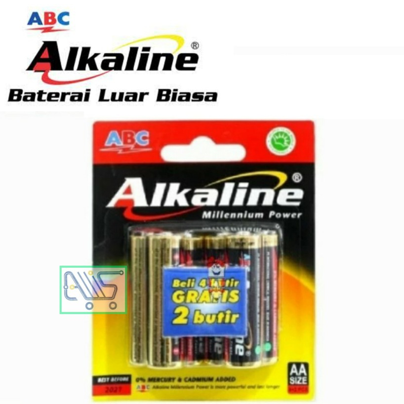 Jual Battery ABC Alkaline AA A2 LR06 Isi 6 | Shopee Indonesia