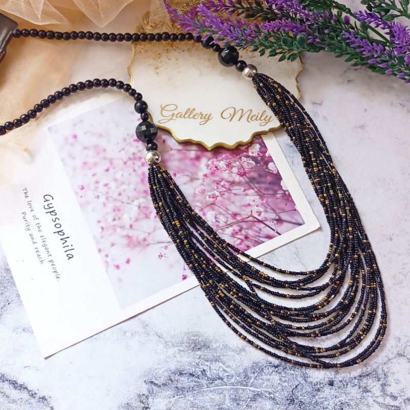 Jual Gallerymeily Kalung Panjang Manik Kalung Hijab | Shopee Indonesia