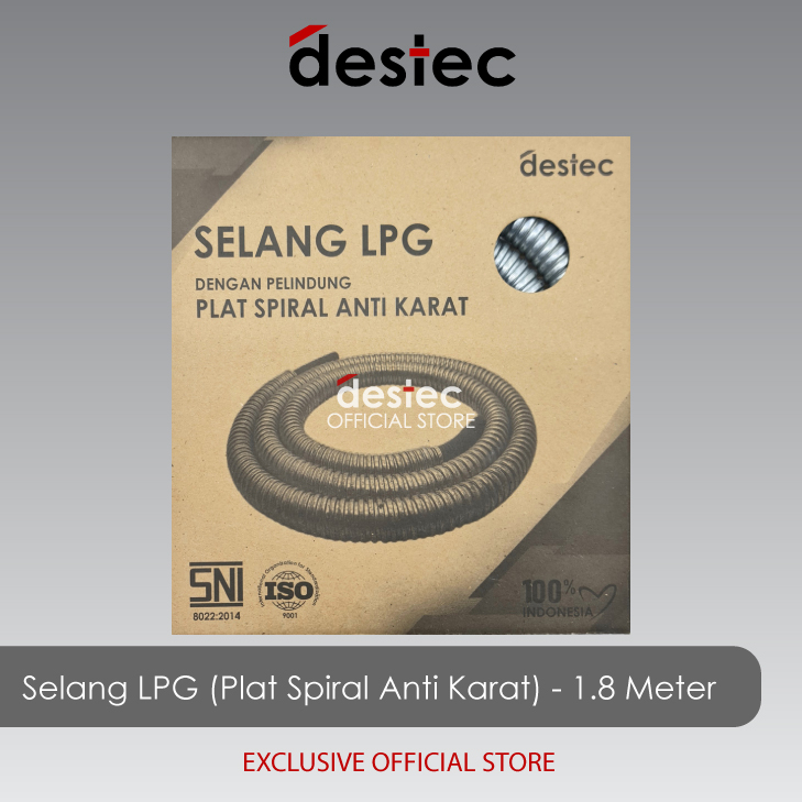 Jual Selang Gas LPG DESTEC AC-SL dengan Plat Spiral Anti Karat (Per Pcs ...