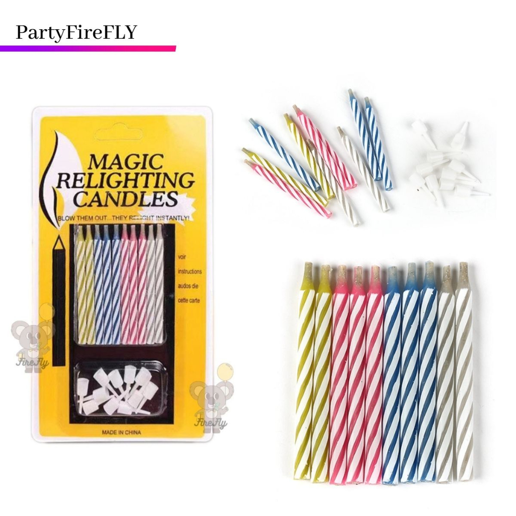 Jual Lilin Magic Relighting Candles isi 10pcs / lilin magic grosir ...
