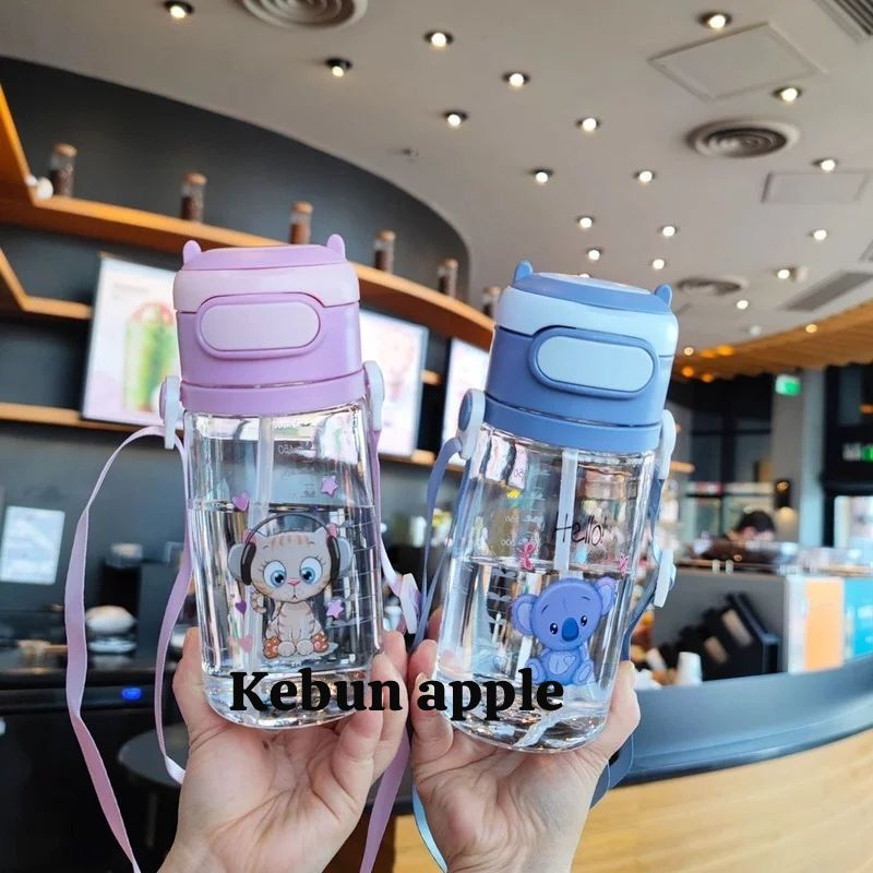 Jual Botol Minum Anak Karakter Hewan Lucu Kapasitas 550Ml Bpa free + Tali Panjang | Shopee Indonesia
