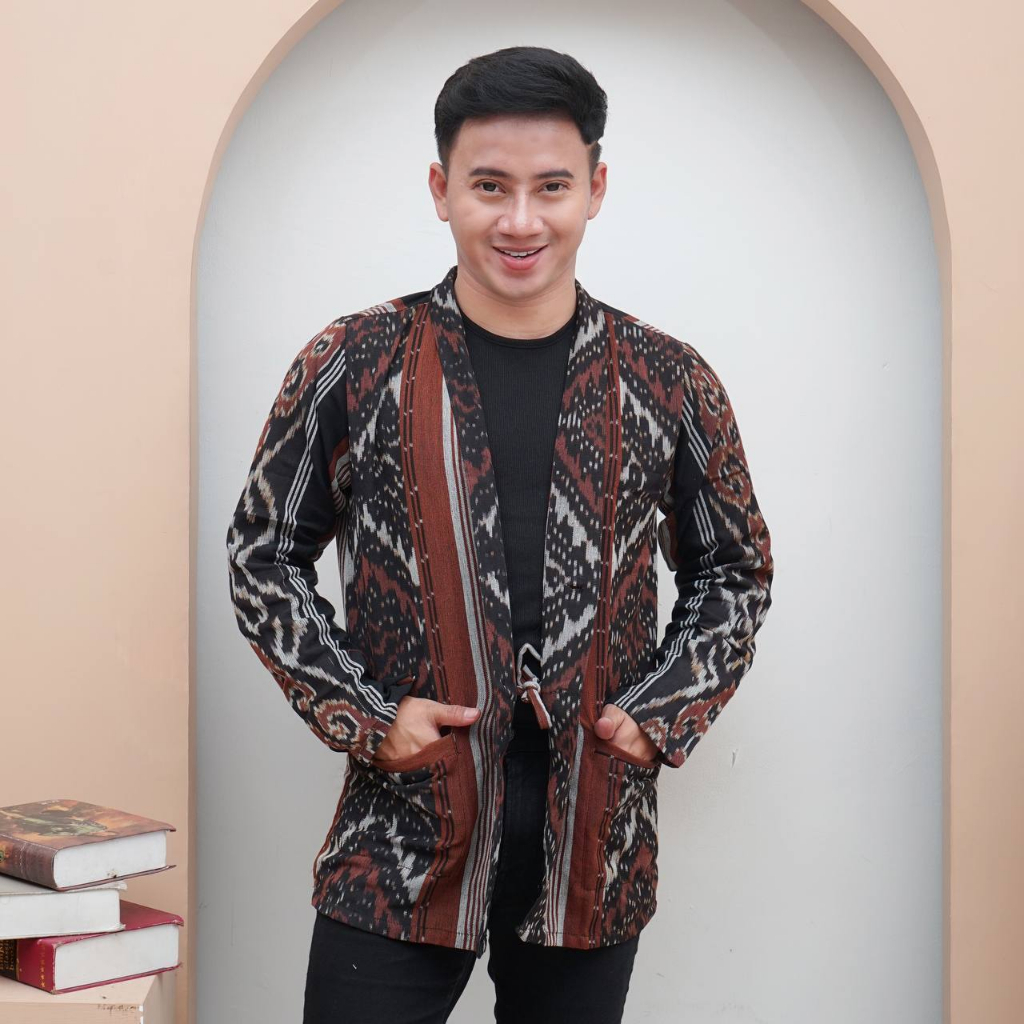 Jual OUTER JEJAKA TENUN PRIA GRANITO.ID KIMONO TENUN // PRIA VEST PRIA ...