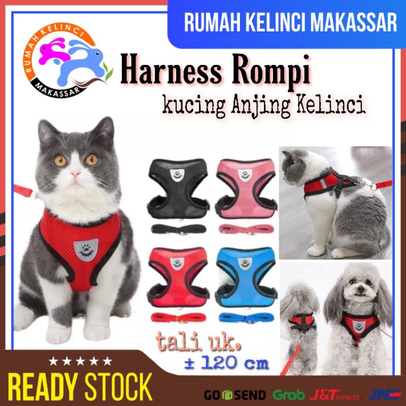 Jual TALI TUNTUN ROMPI Kucing Harness Rompi Kucing Vest Tali Tuntun ...