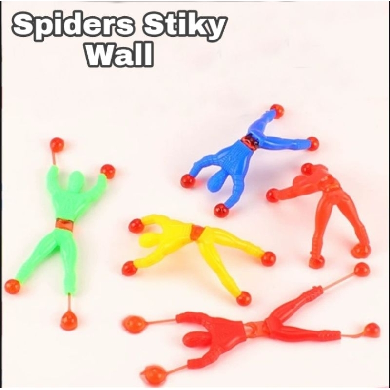 Jual Stiky Wall Spider Mainan Lengket Dinding Spider Pemanjat Mainan ...