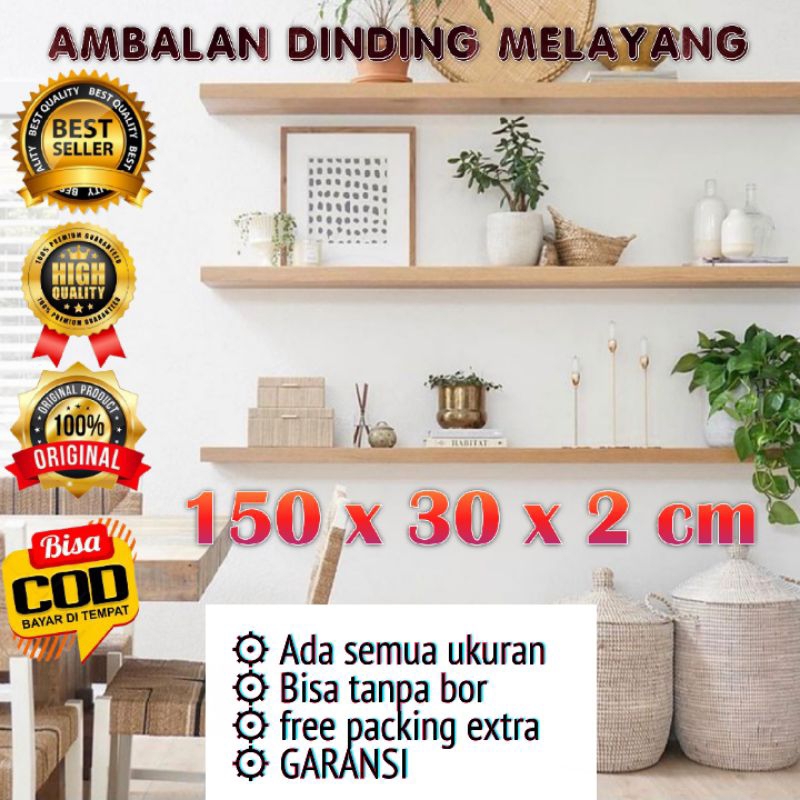 Jual AMBALAN DINDING MELAYANG AESTHETIK FLOATHING PANJANG JUMBO size 150/120/100/80/60 x 30 x 2 ...