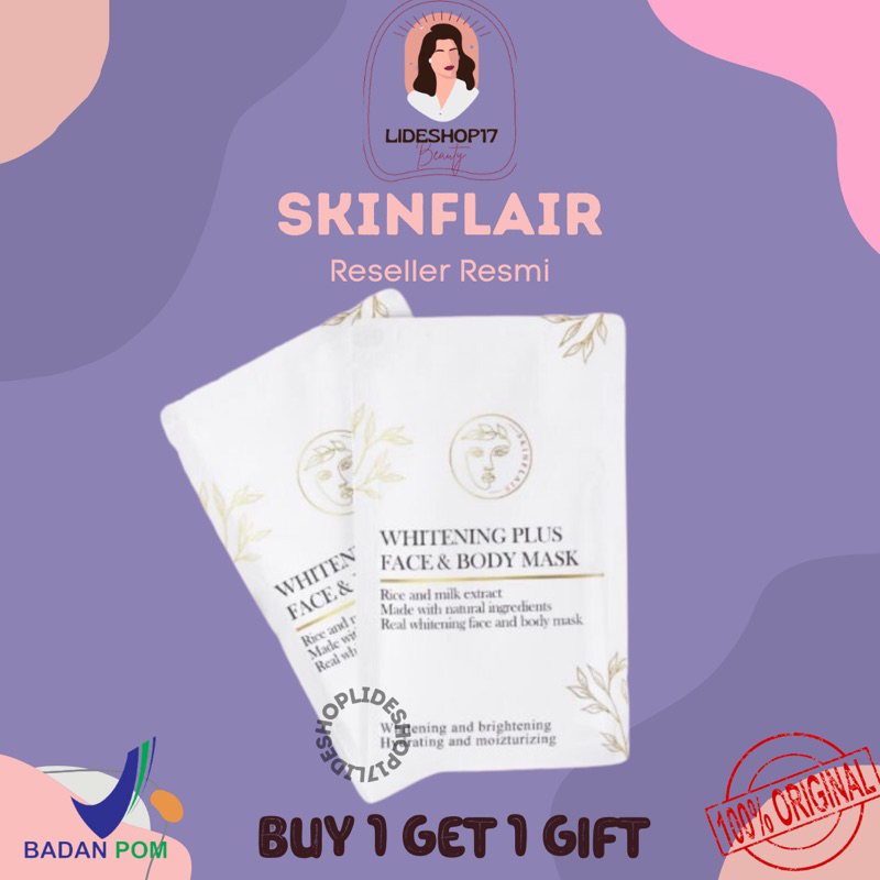 Jual [DISTRI] (BUY 1 FREE GIFT) READY‼️ BPOM SKINFLAIR WHITE GLOW MASK ...