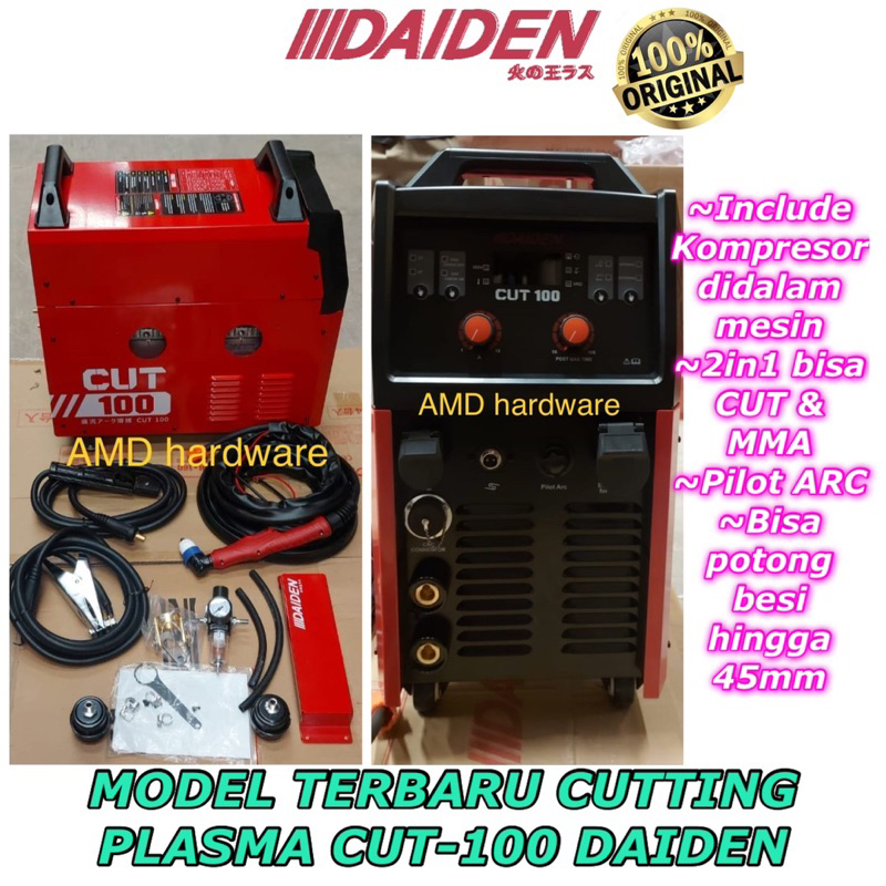 Jual DAIDEN CUT100 Cutting Plasma Mesin Las Potong Besi Stainless ...