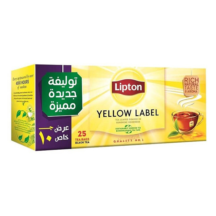 Jual Teh Lipton Yellow Label Original Mesir | 25 Tea Bags | Shopee ...