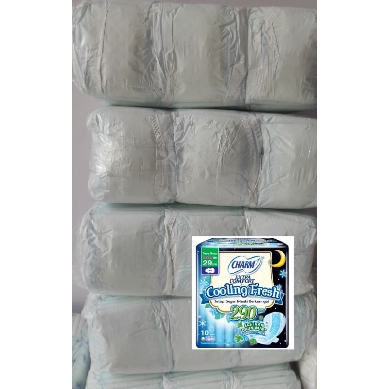 Jual pembalut charm cooling fresh dan safe night 29cm isi 25 dan 50 ...