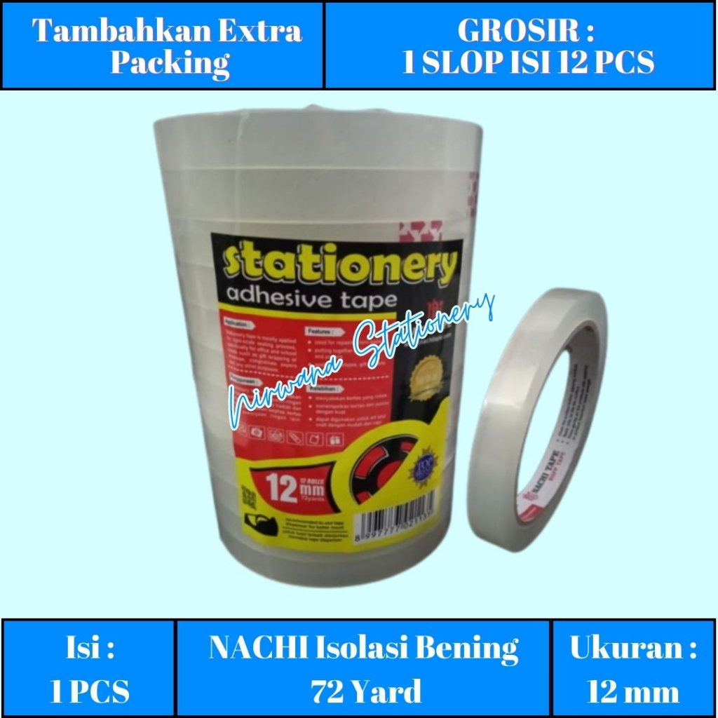 Jual NACHI ISOLASI BENING 12 mm / 25 YARD / 10 YARD / 72 YARD (1 PCS ...