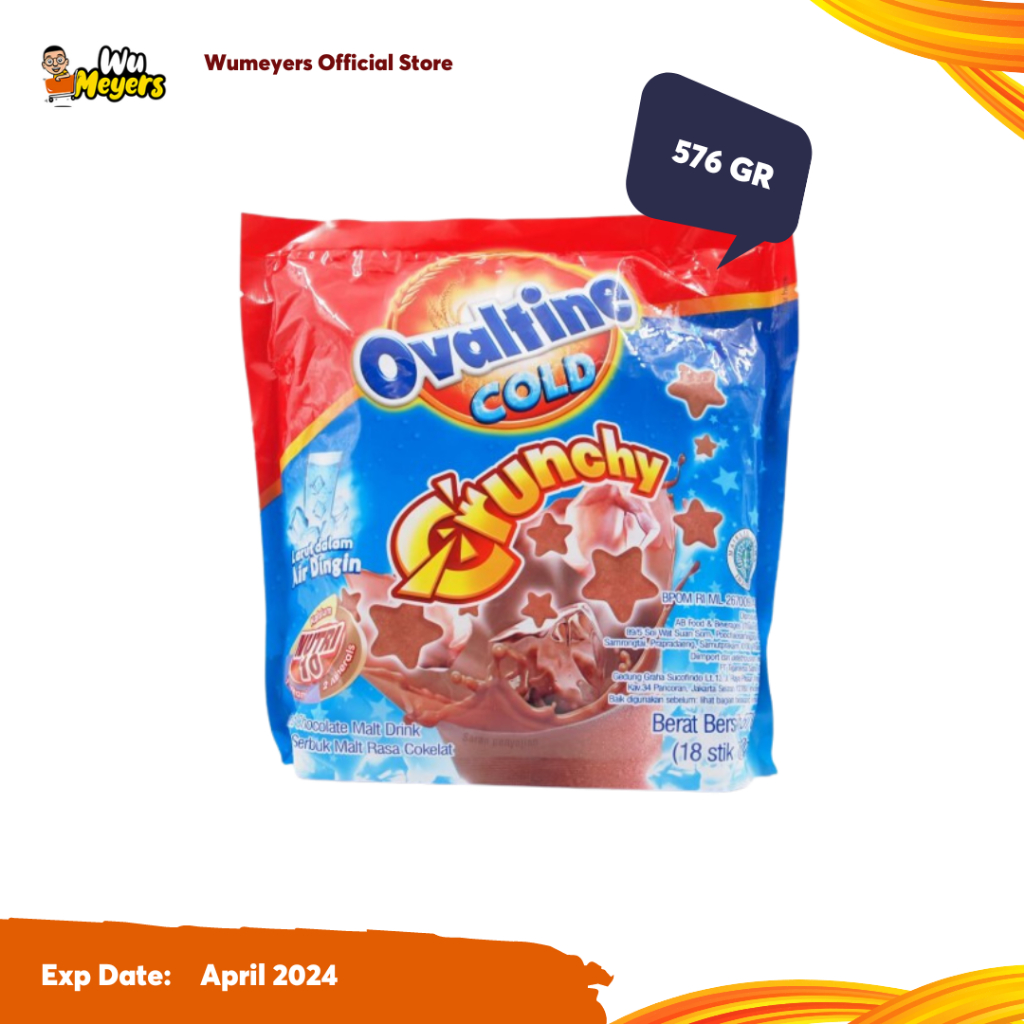 Jual Ovaltine Cold Crunchy Susu Bubuk Coklat Stik 32 gr x 18 stik ...