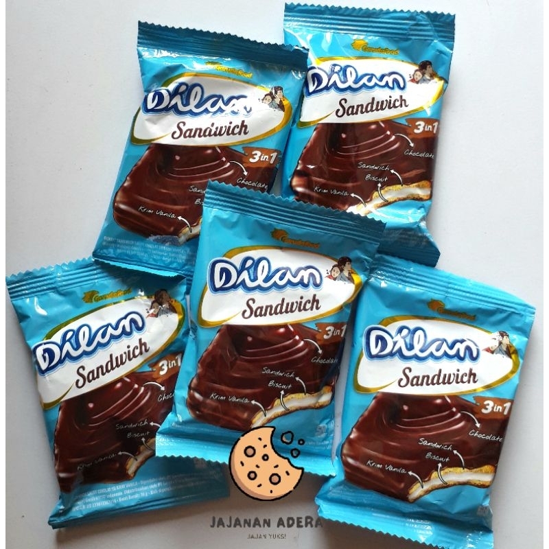 Jual Dilan Sandwich Renceng Biskuit Salut Coklat | Shopee Indonesia