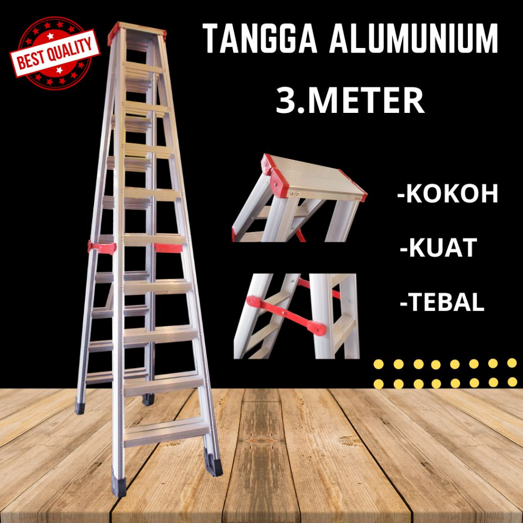 Jual TANGGA / 3 METER / TANGGA LIPAT / TANGGA ALUMINIUM ORIGINAL 3M ...