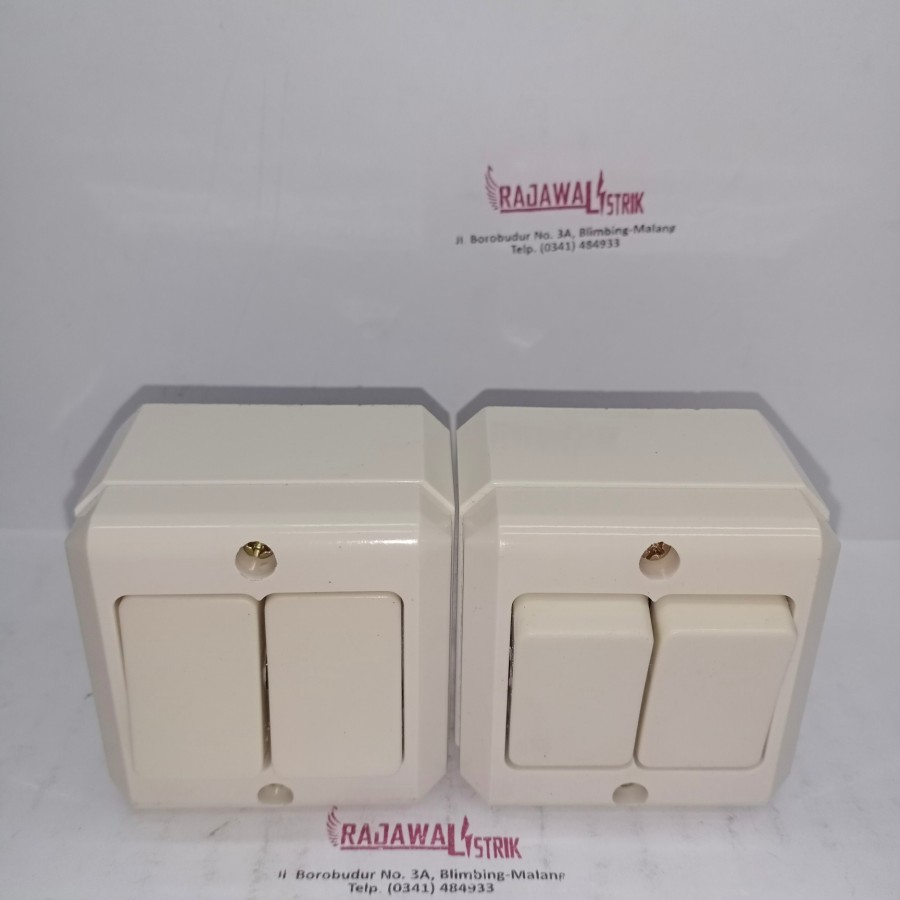 Jual saklar seri tempel broco double outbow ob | Shopee Indonesia