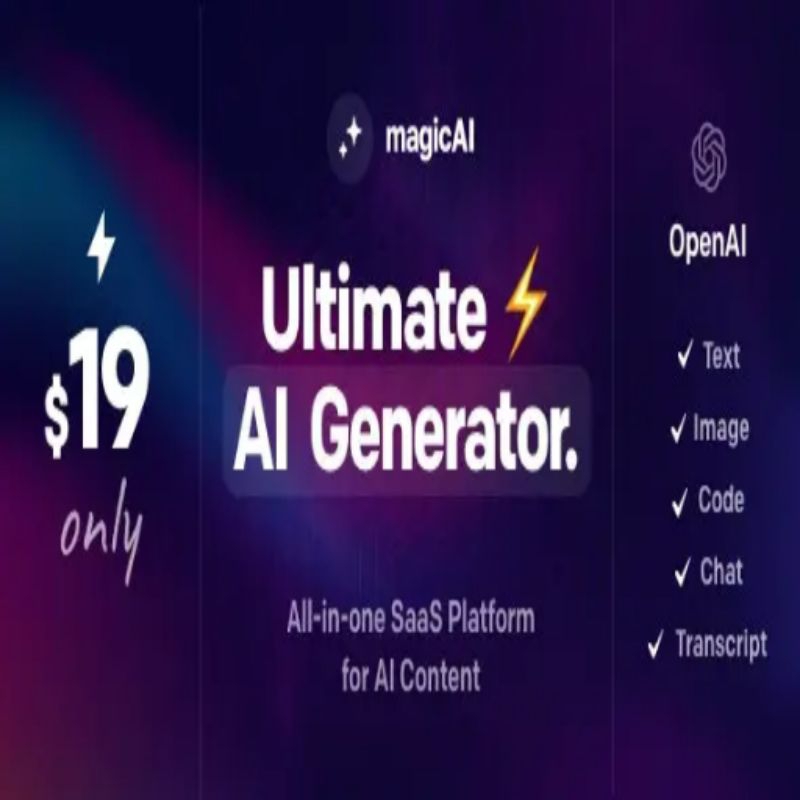 Jual MagicAI - Konten OpenAI, Teks, Gambar, Obrolan, Generator Kode sebagai SaaS | Shopee Indonesia