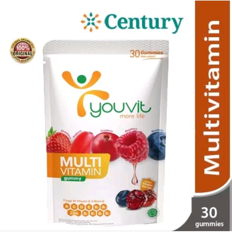 Jual Youvit Multivitamin Dewasa Isi 30 gummies / Multivitamin mineral ...