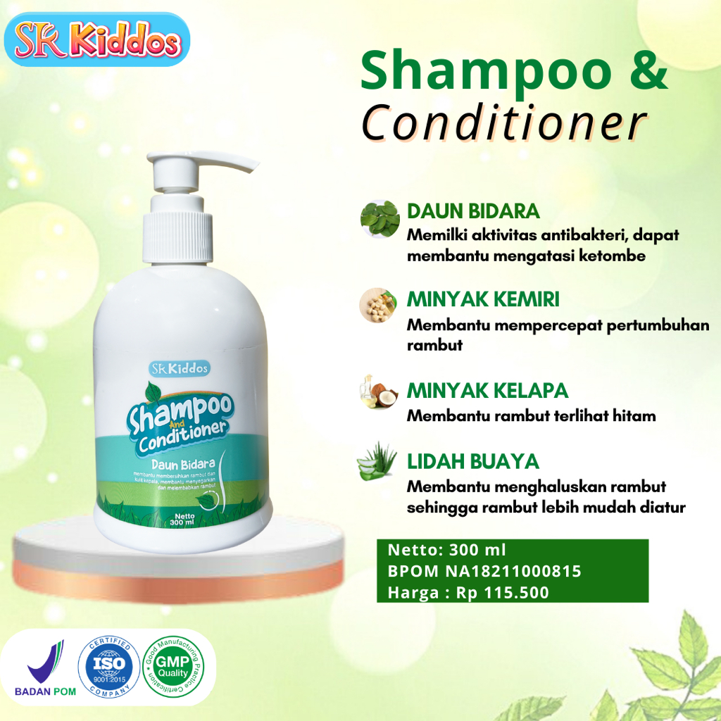 Jual SR12 Kiddos Shampoo dan Kondisioner Daun Bidara / Shampo Bayi ...