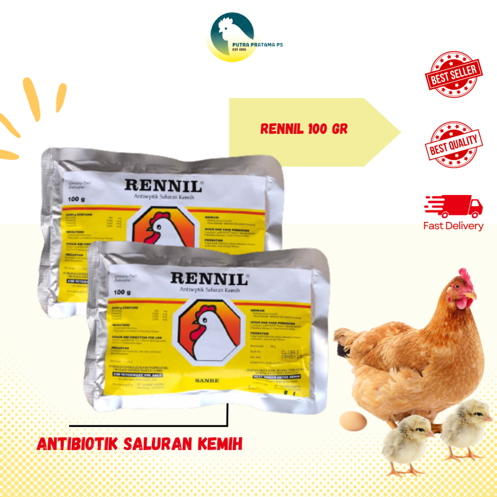 Jual RENNIL 100 g - SANBE - ANTISEPTIK SALURAN KEMIH AYAM | Shopee ...