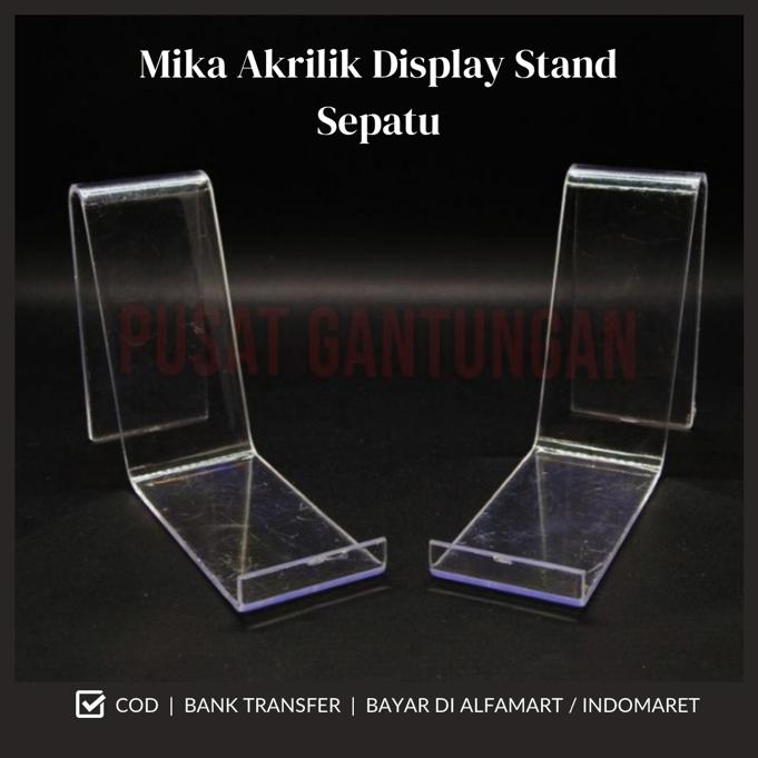 Jual Akrilik Mika Tatakan Display Sandal Sepatu | Mika Display Tempat ...