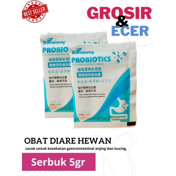 Jual Obat Serbuk Diare Untuk Kucing Dan Anjing 5gr BORAMMY PROBIOTICS ...