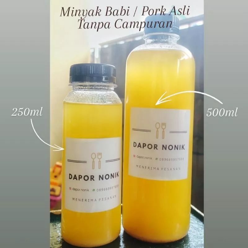 Jual 250ml - Pork Oil / Minyak Babi Asli tanpa campuran | Shopee Indonesia
