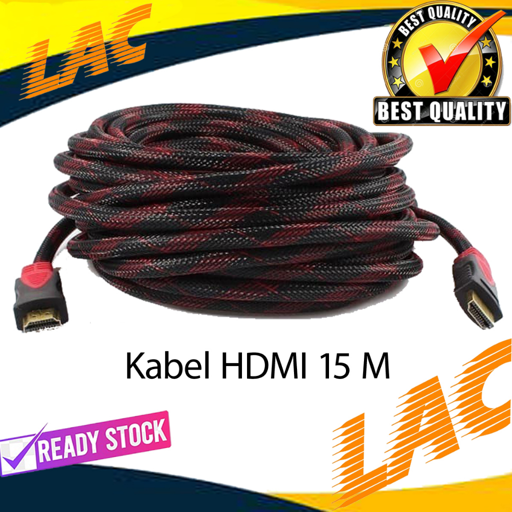 Jual KABEL HDMI 15M / KABEL HDMI 15M JARING / KABEL HDMI HIGH QUALITY | Shopee Indonesia