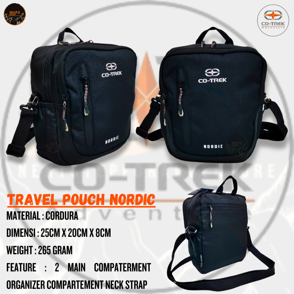 Jual Tas Selempang Cotrek Nordic / Travel Pouch Co-trek Nordic | Shopee ...