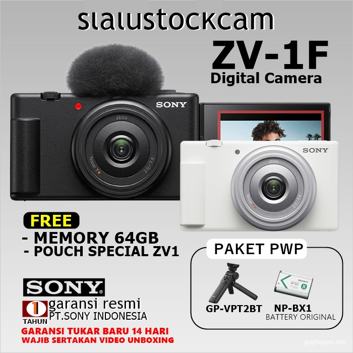 Jual SONY ZV1F Vlogging Camera Sony ZV-1F SONY ZV1 F GARANSI RESMI | Shopee Indonesia