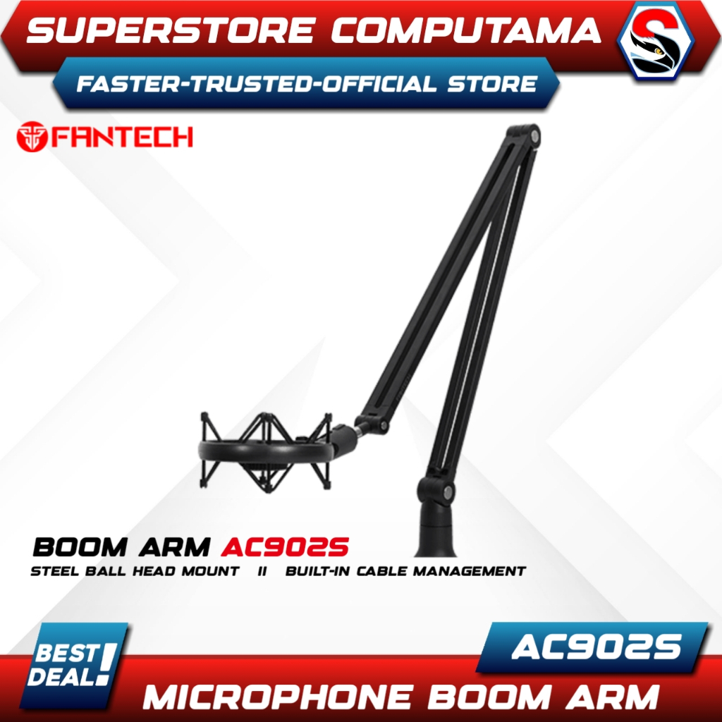 Jual Fantech Stand Mic Meja Boom Arm Adjustable AC902S for LEVIOSA ...