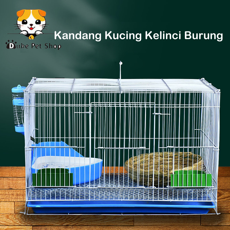 Jual Kandang Kucing Murah Besi Lipat Free 2 Tempat Makan Untuk Kelinci ...