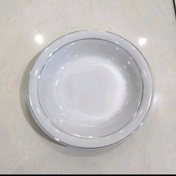 Jual PIRING KERAMIK OMEGA LIS MAS CEKUNG 9" (ISI 6 PCS) / PIRING MAKAN ...