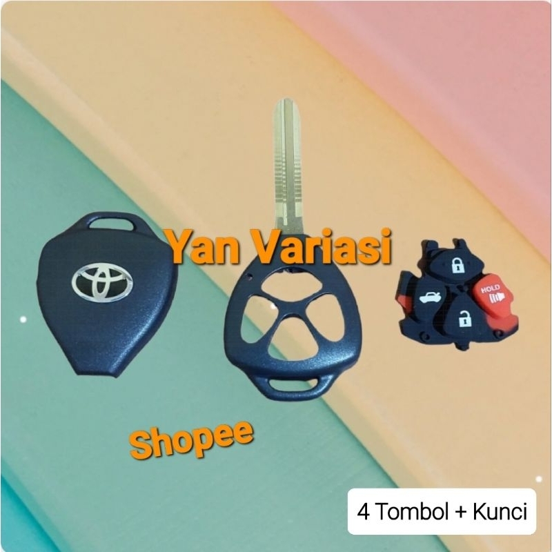 Jual Casing Kunci Remote 4 Tombol Mobil Toyota Innova Tahun 2004 2005 ...