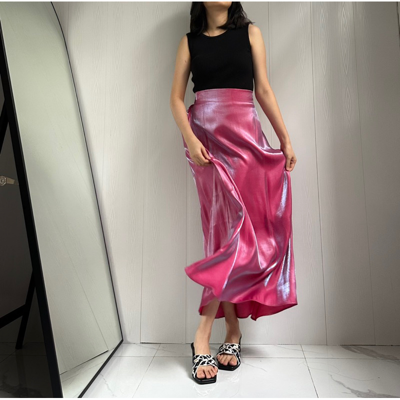 Jual SIMPLE A LINE SKIRT SHIMMERING ROK SHIMMER SIMPLE ROK WANITA ...