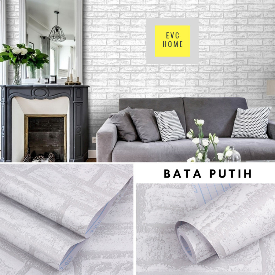 Jual Wallpaper dinding foam 3D motif batik putih 3mm - batik kotak 3mm ...