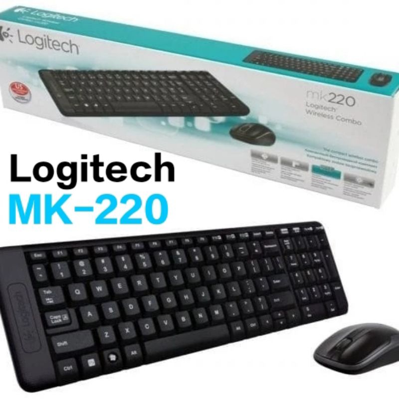 Jual LOGITECH KEYBOARD MOUSE MK 220 WIRELESS COMBO | Shopee Indonesia